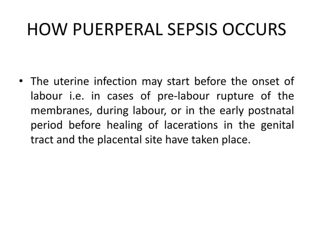 Puperial sepsis | PPTX