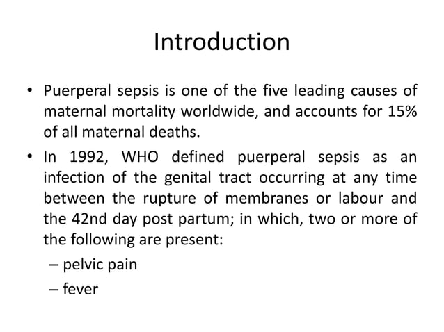 Puperial sepsis | PPTX