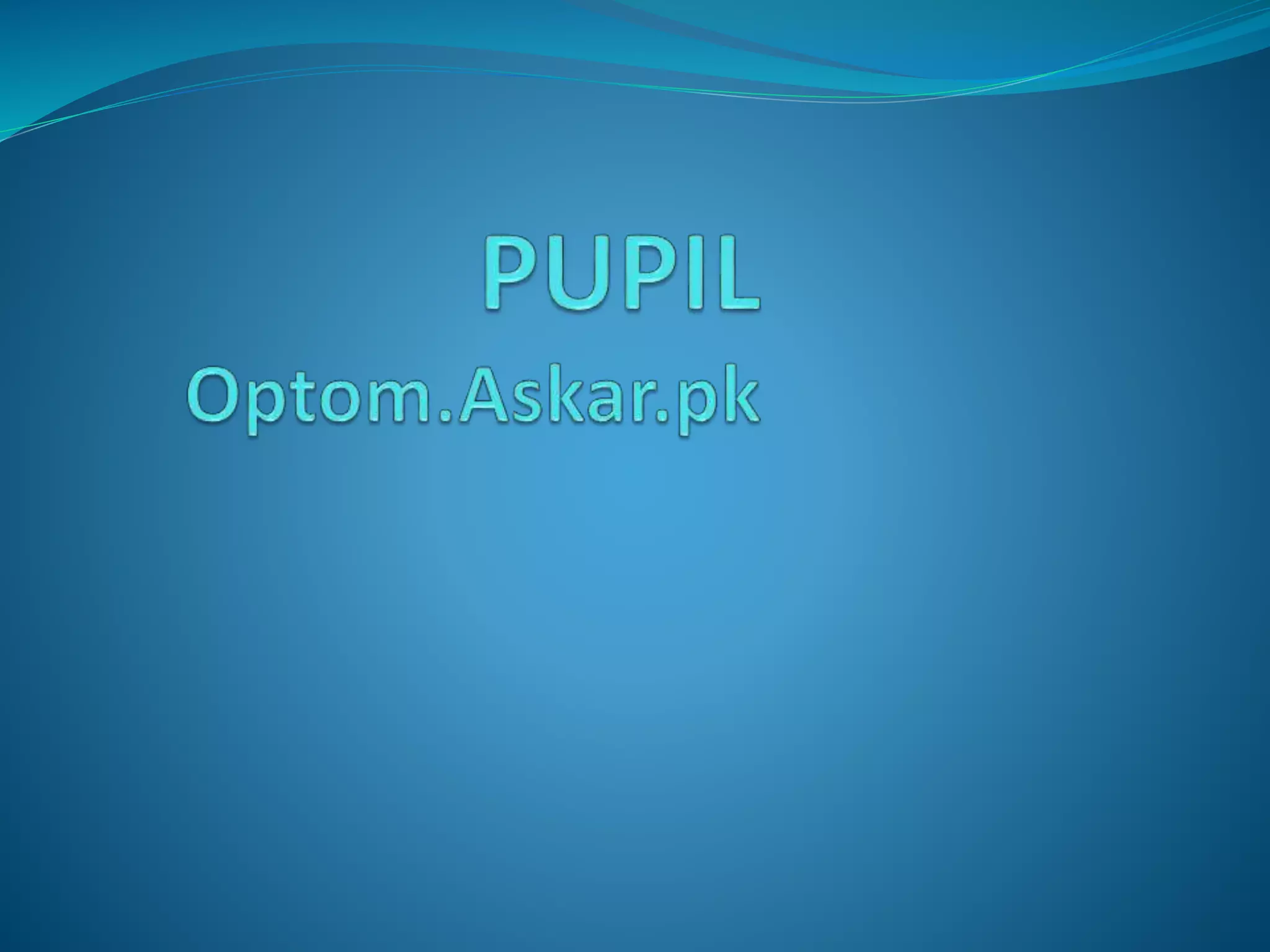 Pupil anatomy and physiology | PPTX