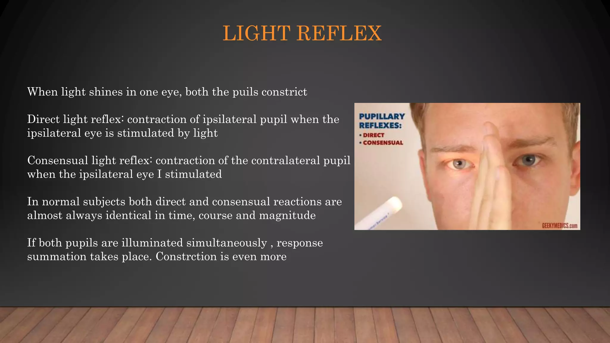 PUPILARY REFLEX PATHWAYS.pptx | Eye and Vision Conditions | Diseases ...