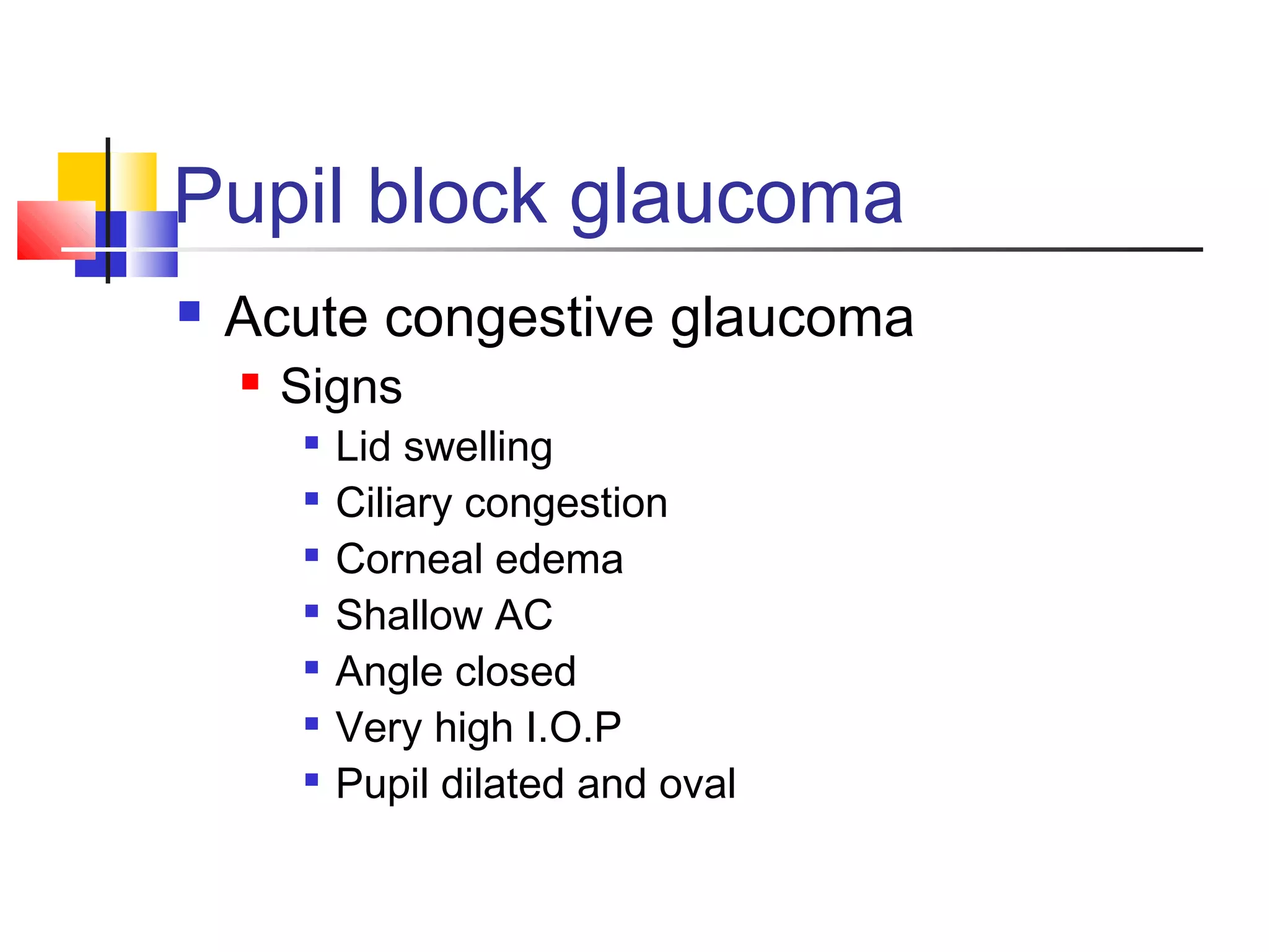 Pupil block glaucoma | PPT
