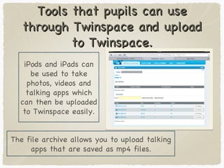 Pupil collaboration through twinspace | PPT