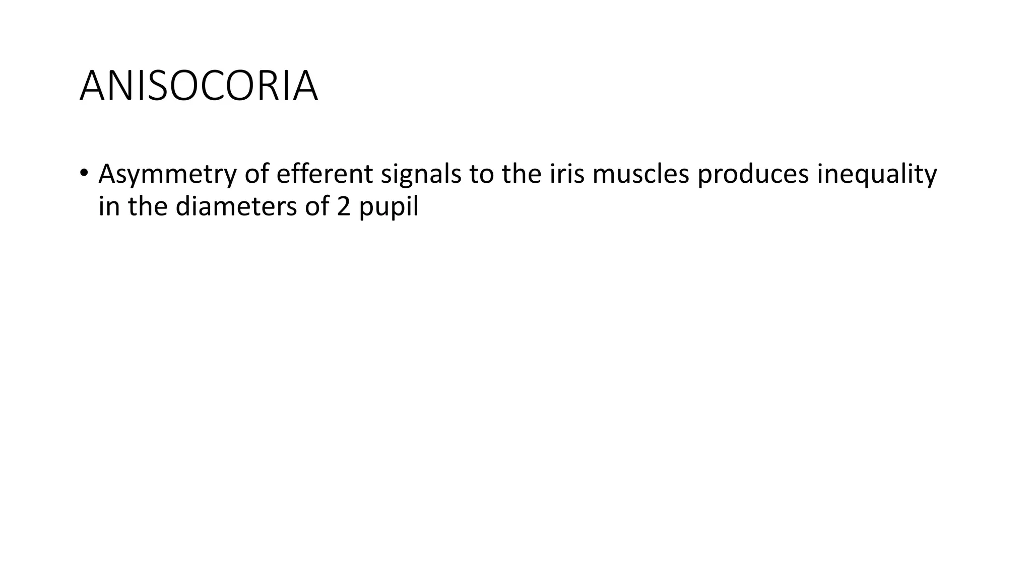 PUPILLARY ABNORMALITIES and pupillary reflexes | PPTX
