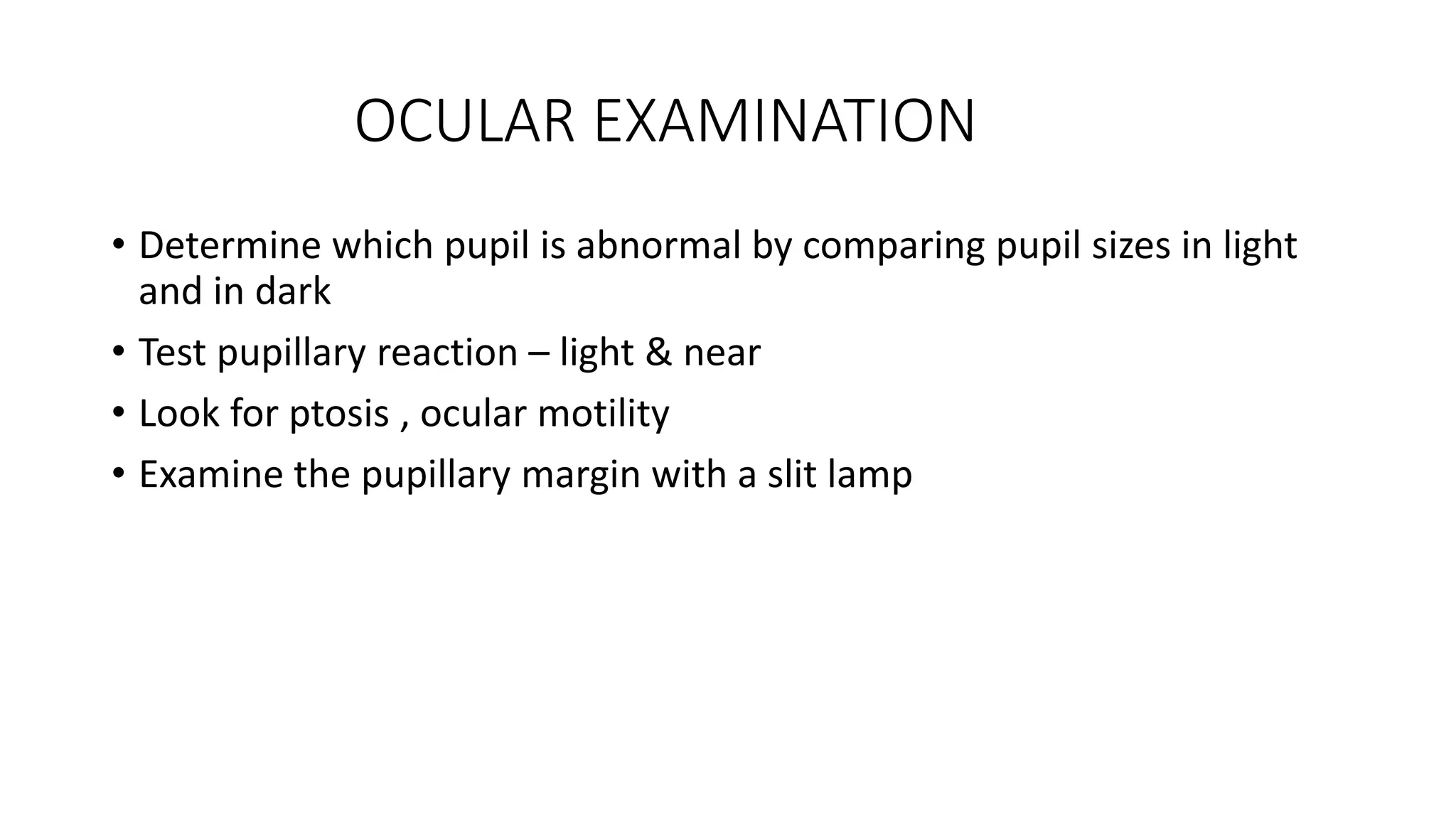 PUPILLARY ABNORMALITIES and pupillary reflexes | PPTX