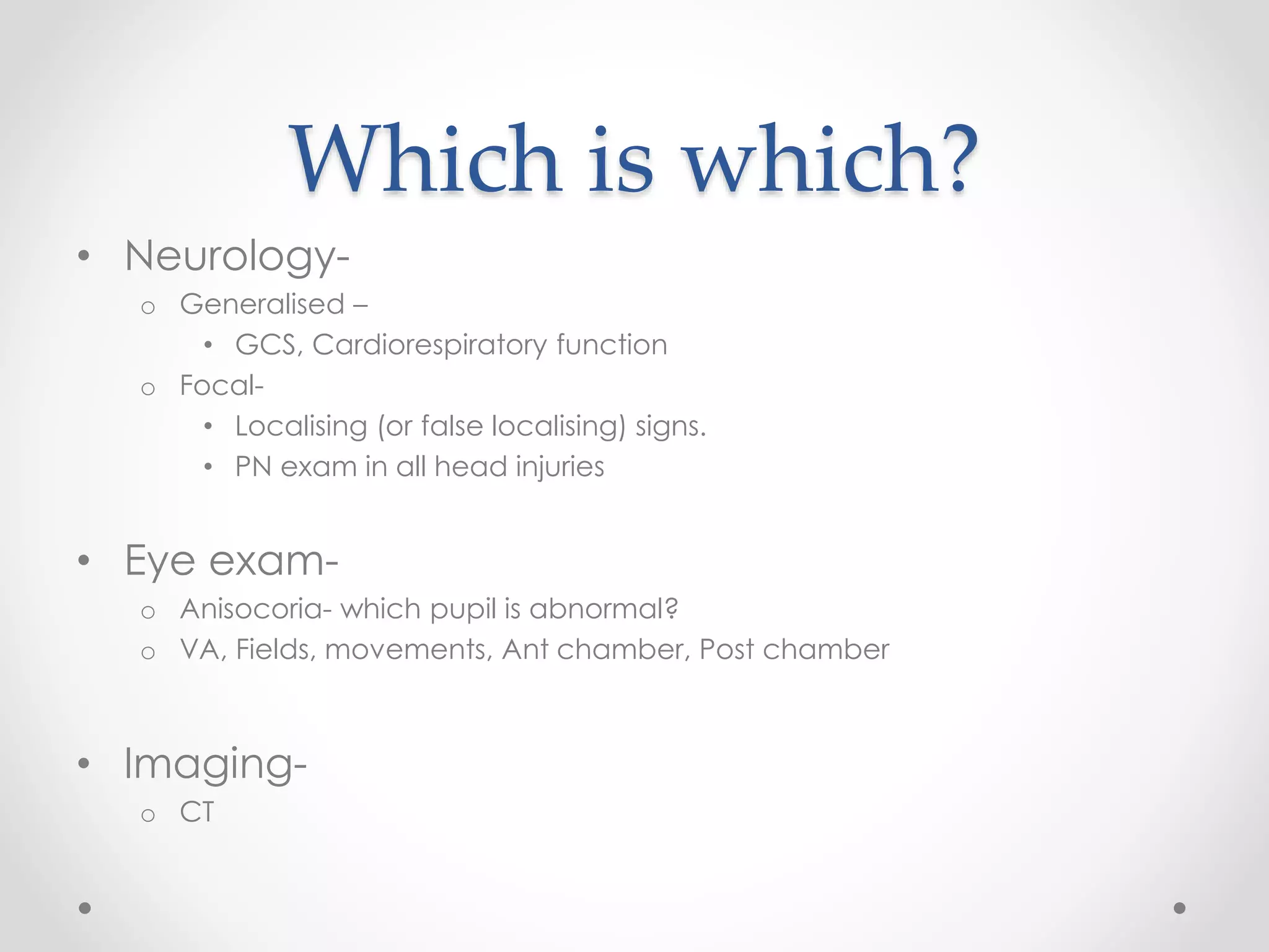 Pupillary dilatation in head injury | PPTX