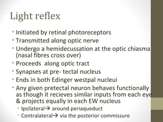 Pupillary reflexes | PPT