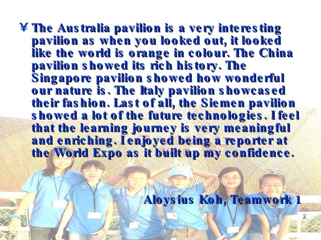 Pupils' reflections | PPT