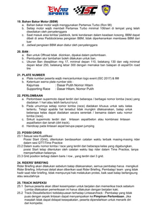 Indonesian Supermoto Championship | PDF