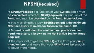 Pump Cavitation & Net Positive Suction Head | PDF