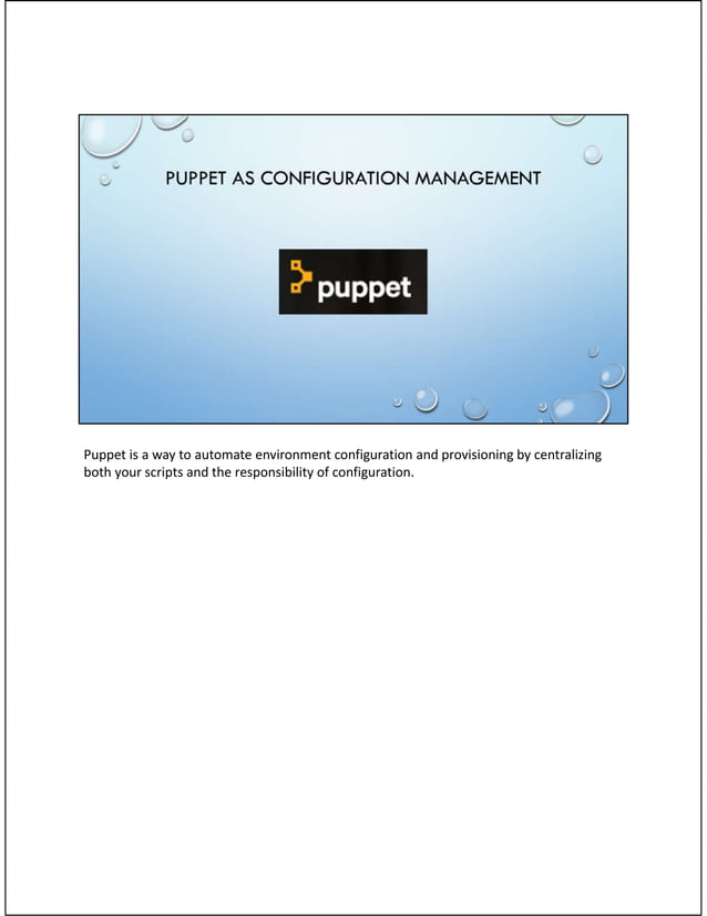 Puppet - Simple Configuration Management | PDF