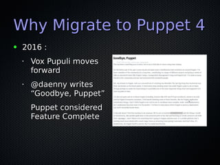 Migrating to Puppet 5 | PPT