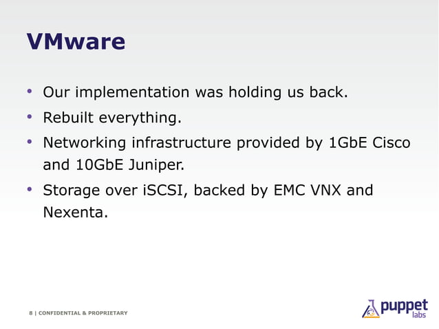 Building self-service on demand infrastructure with Puppet and VMware | PPT
