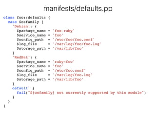 Puppet Camp LA 2015: Basic Puppet Module Design (Beginner) | PPT
