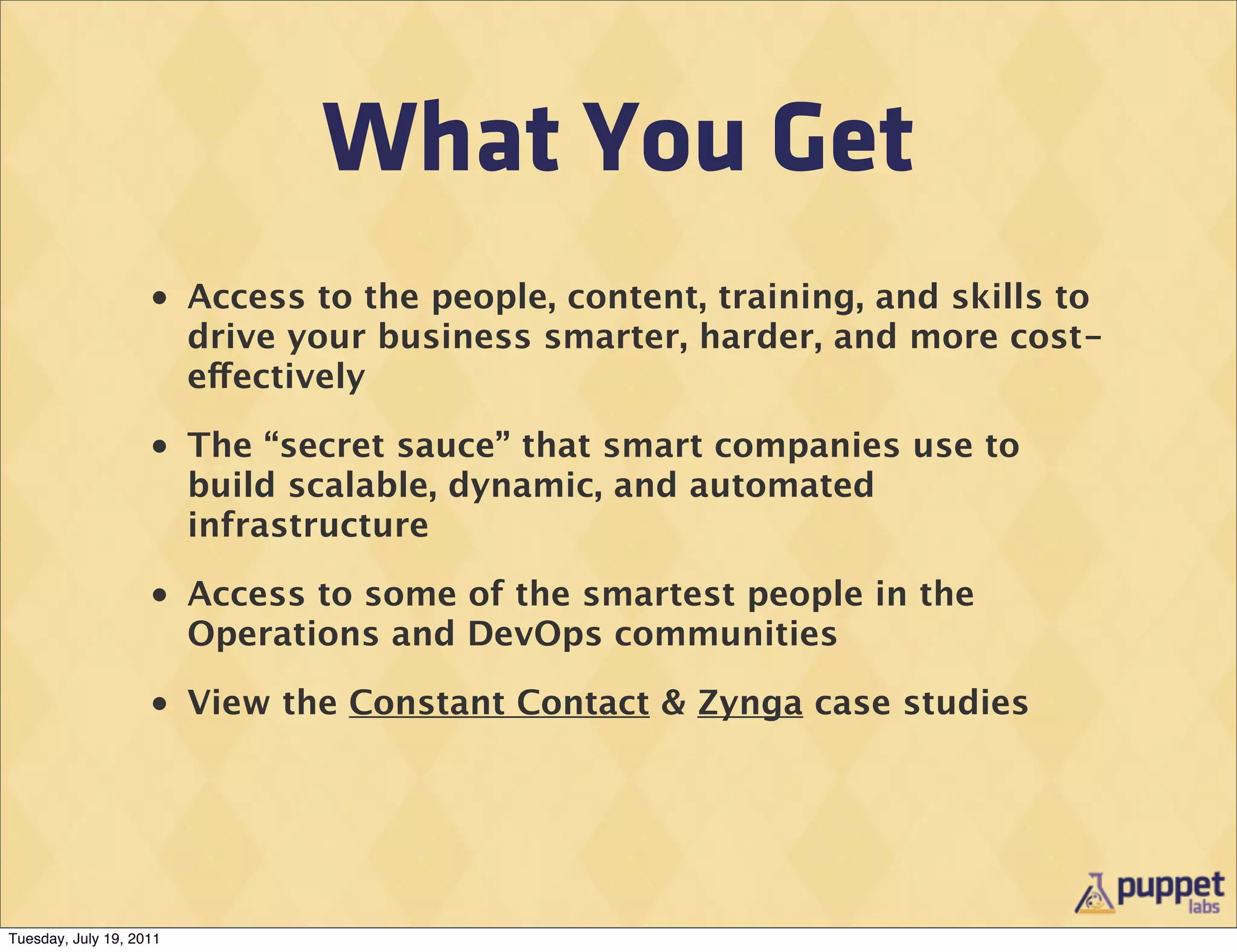 PuppetConf at a glance | PPT