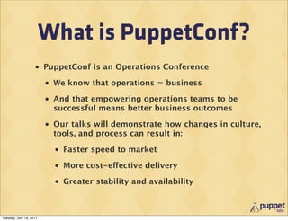 PuppetConf at a glance | PPT