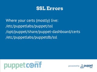 Troubleshooting the Puppet Enterprise Stack | PDF