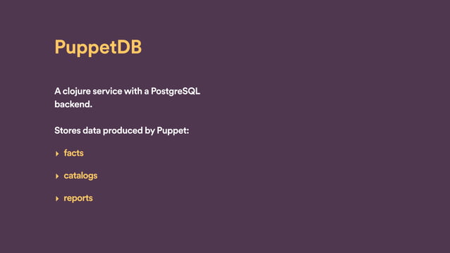 PuppetDB, Puppet Explorer and puppetdbquery | PDF