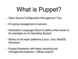 Puppet Fundamentals Talk at DevOps Dubai by Hameedullah Khan | PPT
