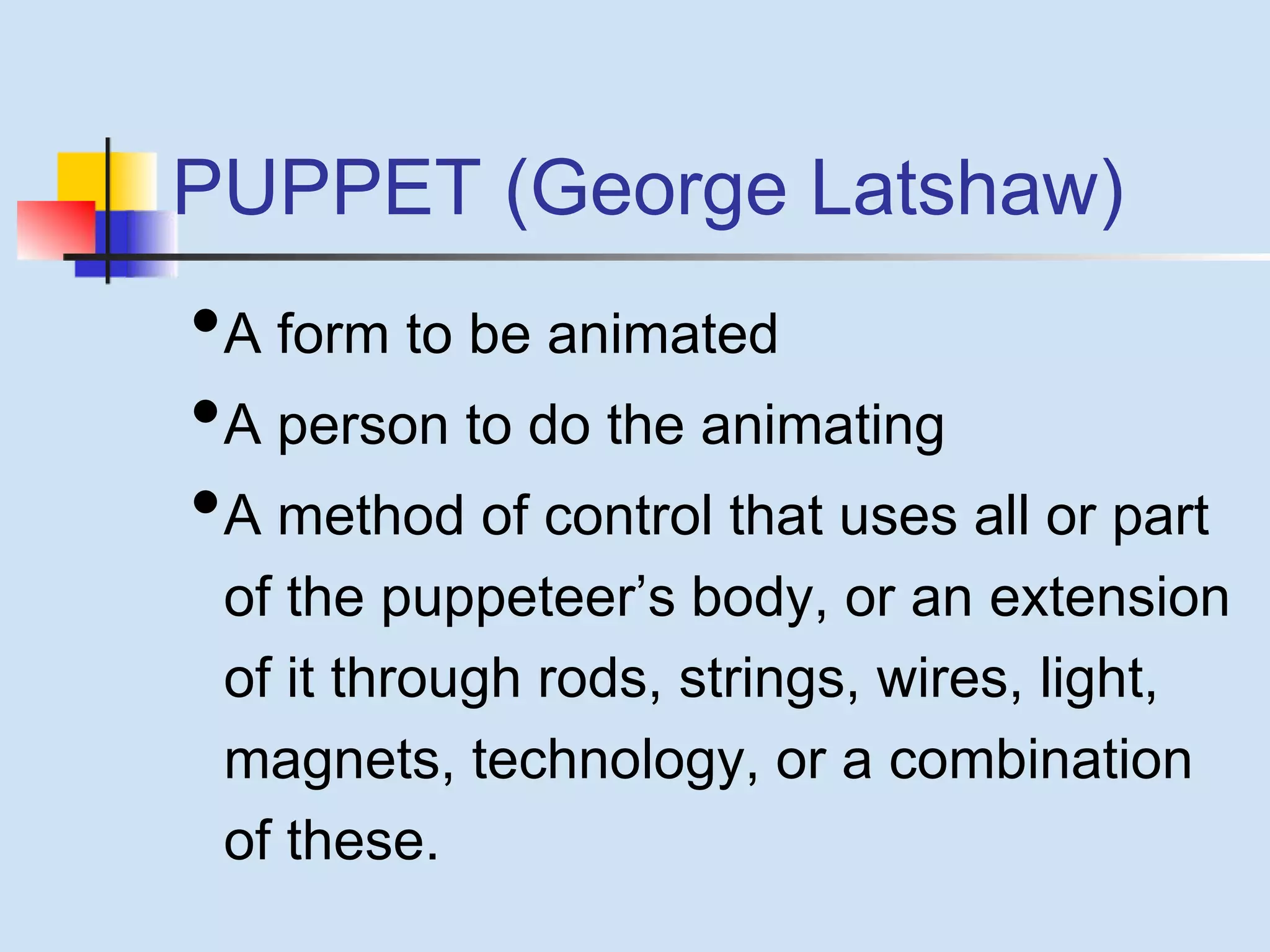 Introduction to Puppetry | PPTX