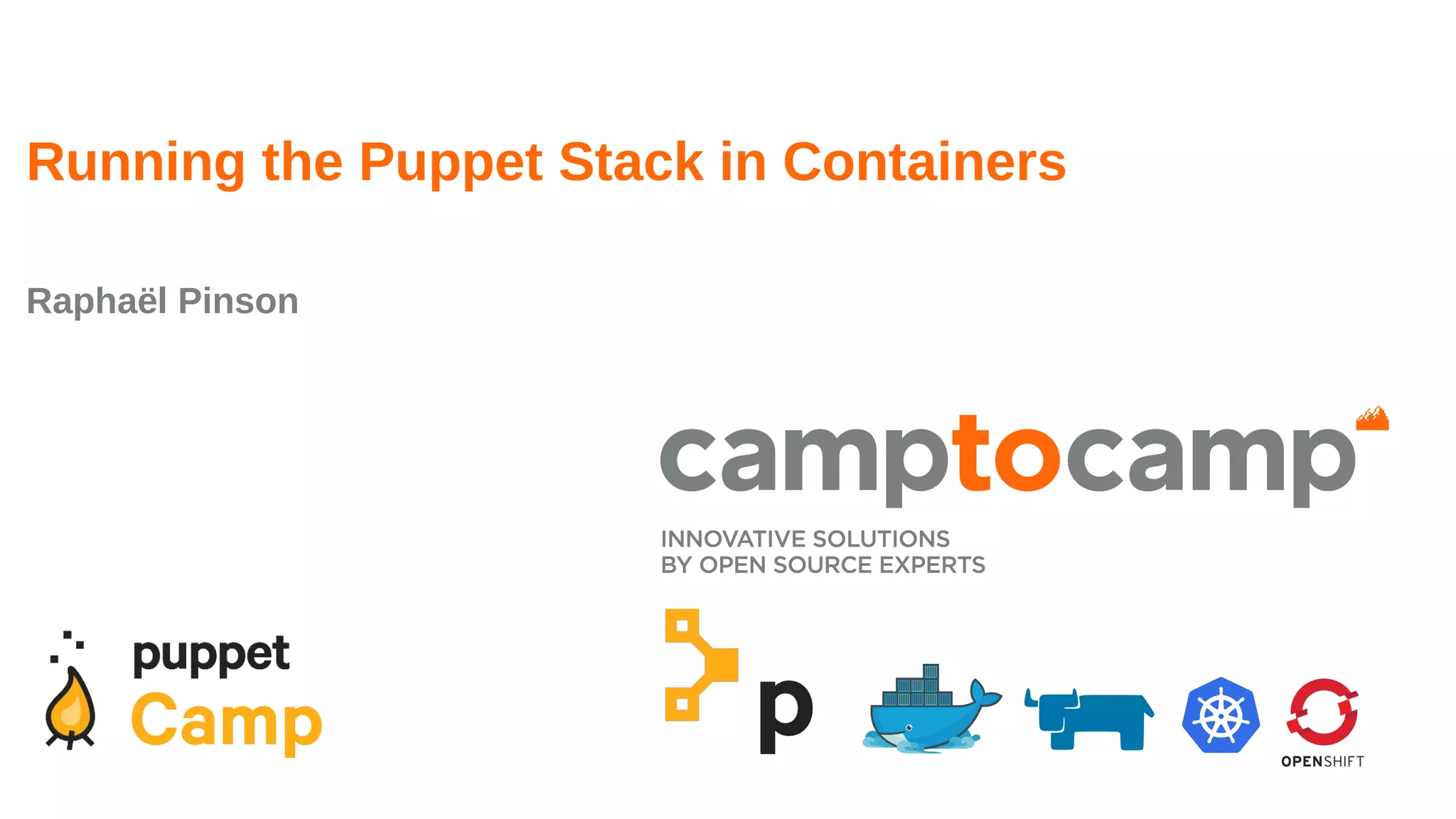 Running the Puppet Stack in Containers | PDF