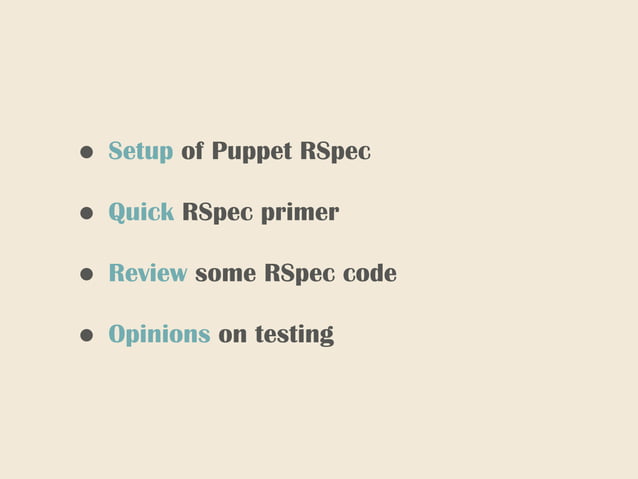 Puppet loves RSpec, why you should, too | PPT