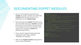 Puppet | Custom Modules & Using the Forge | PPT