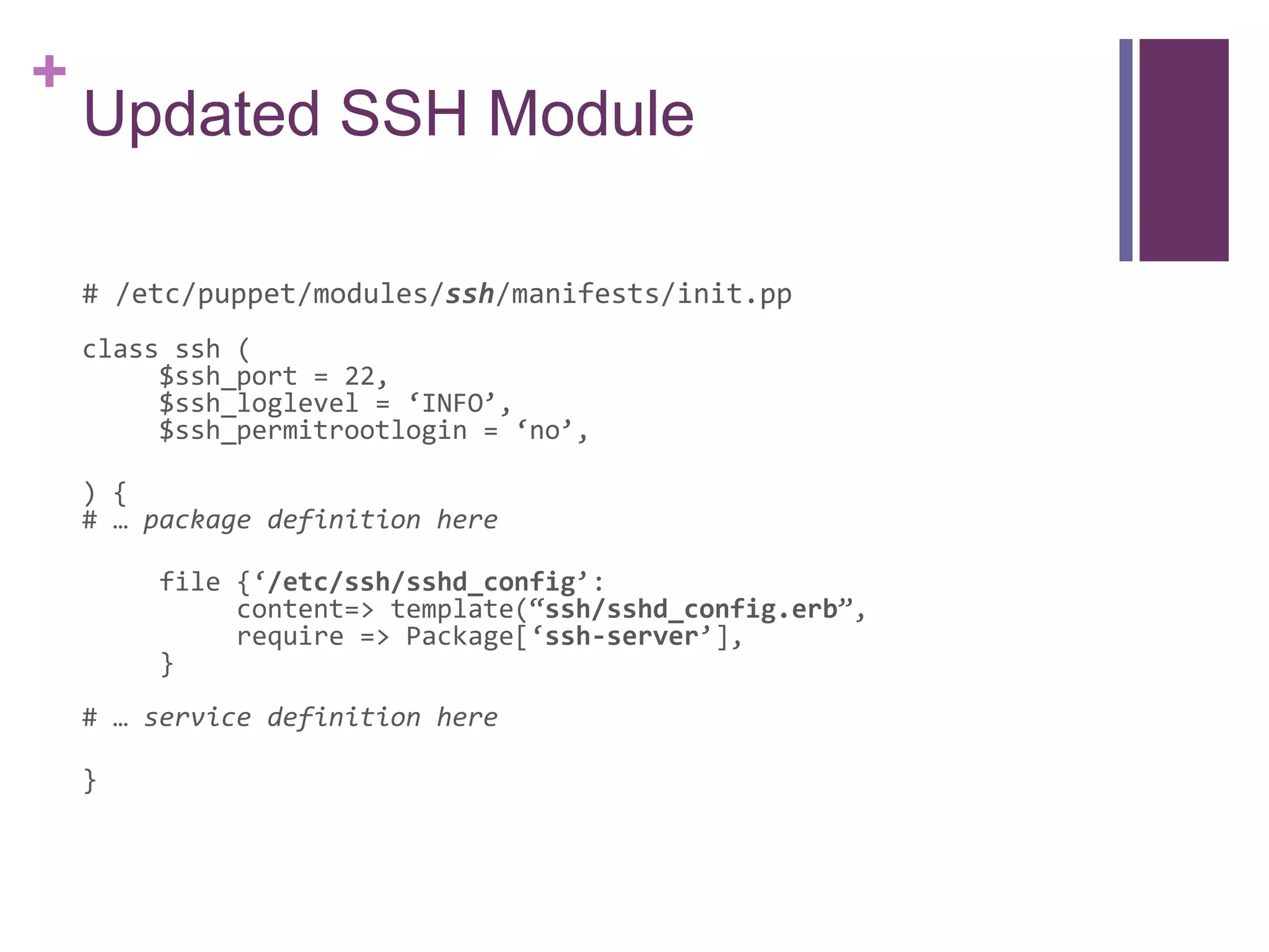 A Brief Introduction to Writing and Understanding Puppet Modules | PPT