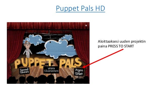 Animaatio opetuksen välineenä (Puppet Pals HD)