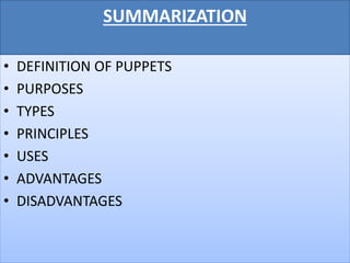Puppets show | PPTX