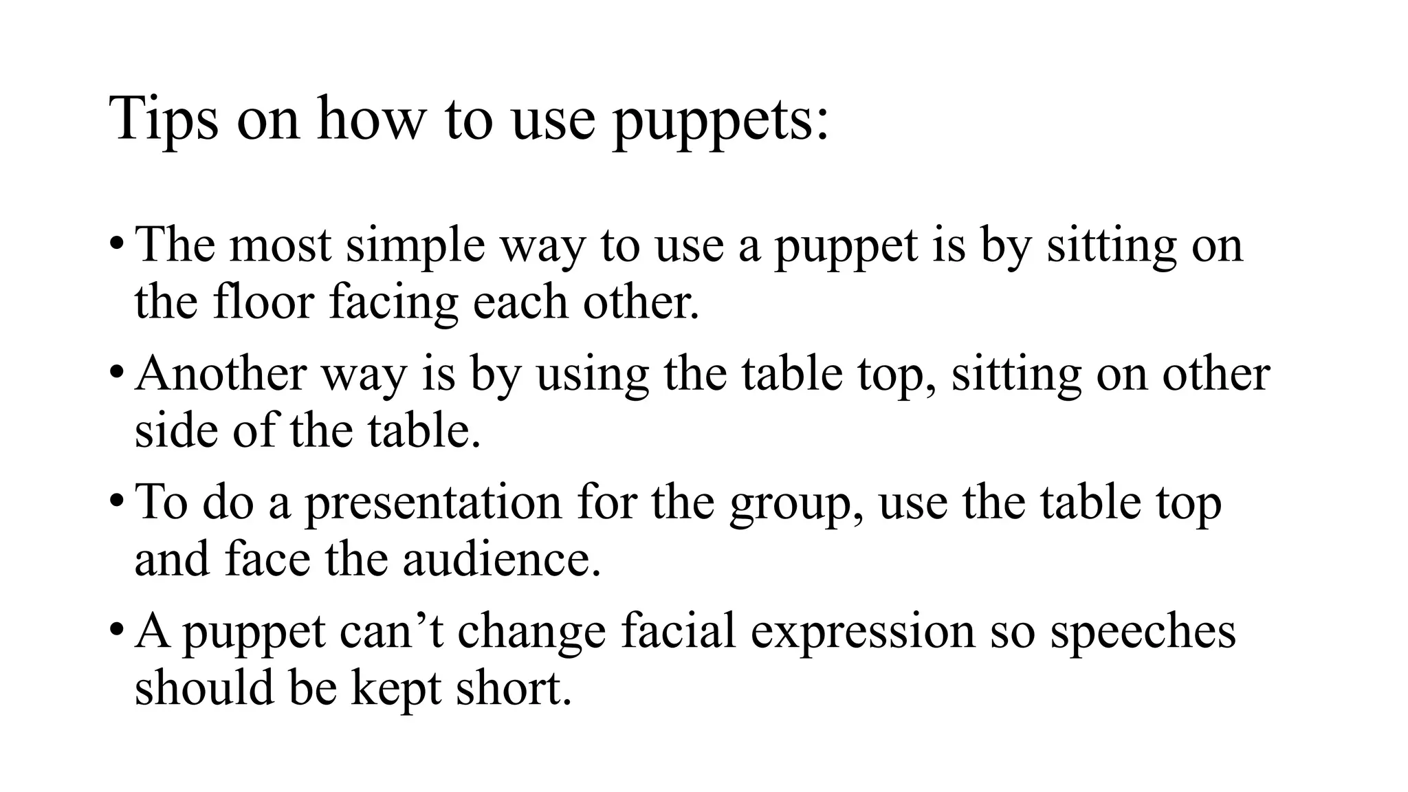 Puppets | PPTX