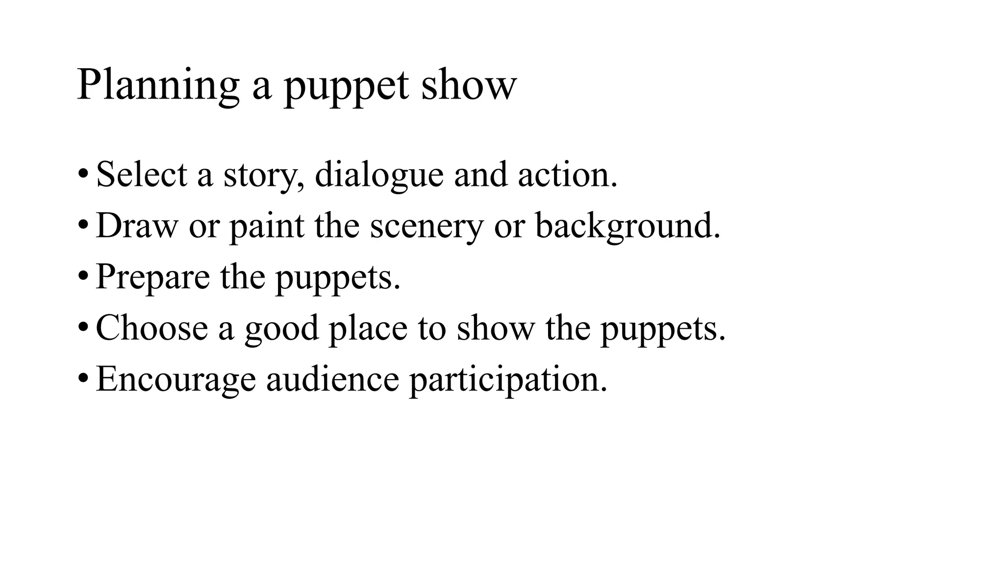Puppets | PPTX | Musicals | Genres