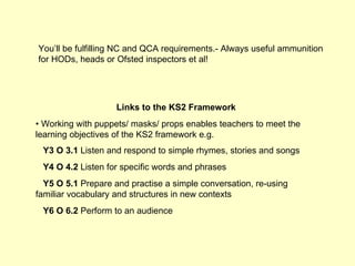 Puppets And Props Motivation In Mfl | PPT
