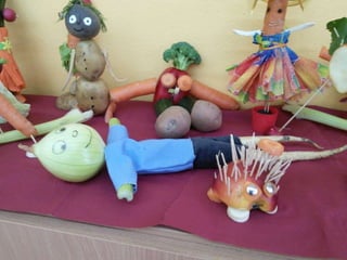 Puppets made of vegetables | PPTX | Vegetarian Diets | Food & Drink