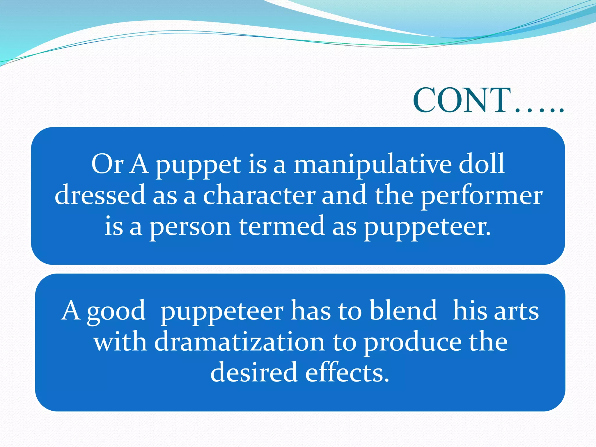 Puppets ppt | PPTX