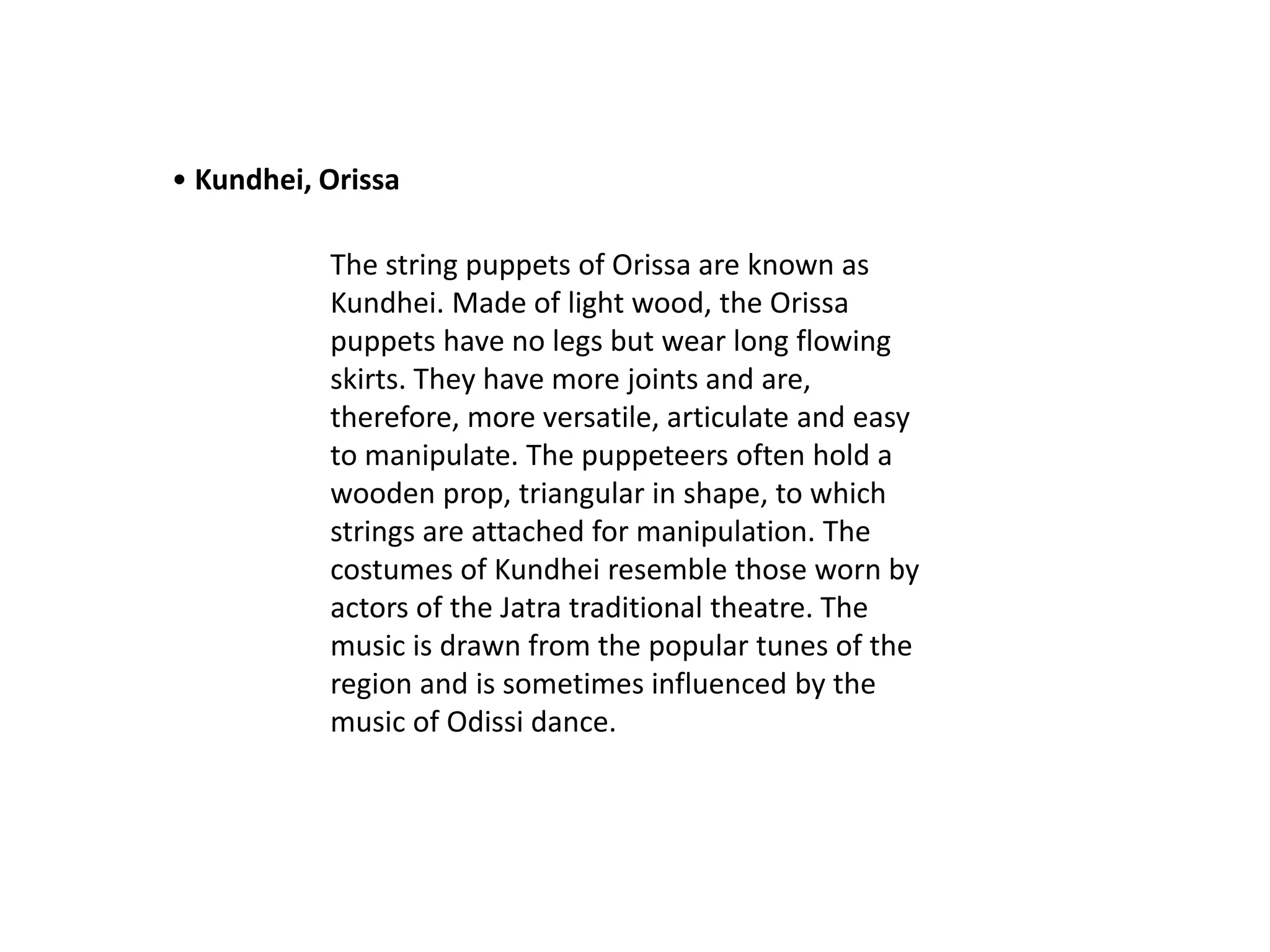 Puppets, the art of ancient India. | PPTX