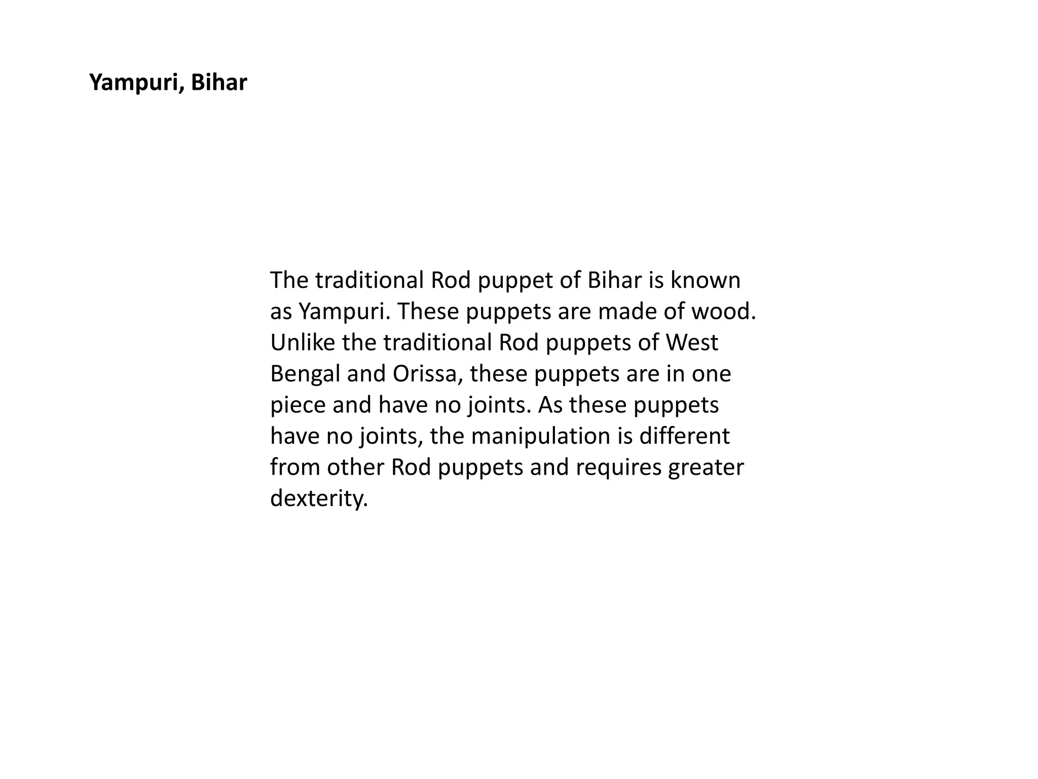 Puppets, the art of ancient India. | PPTX