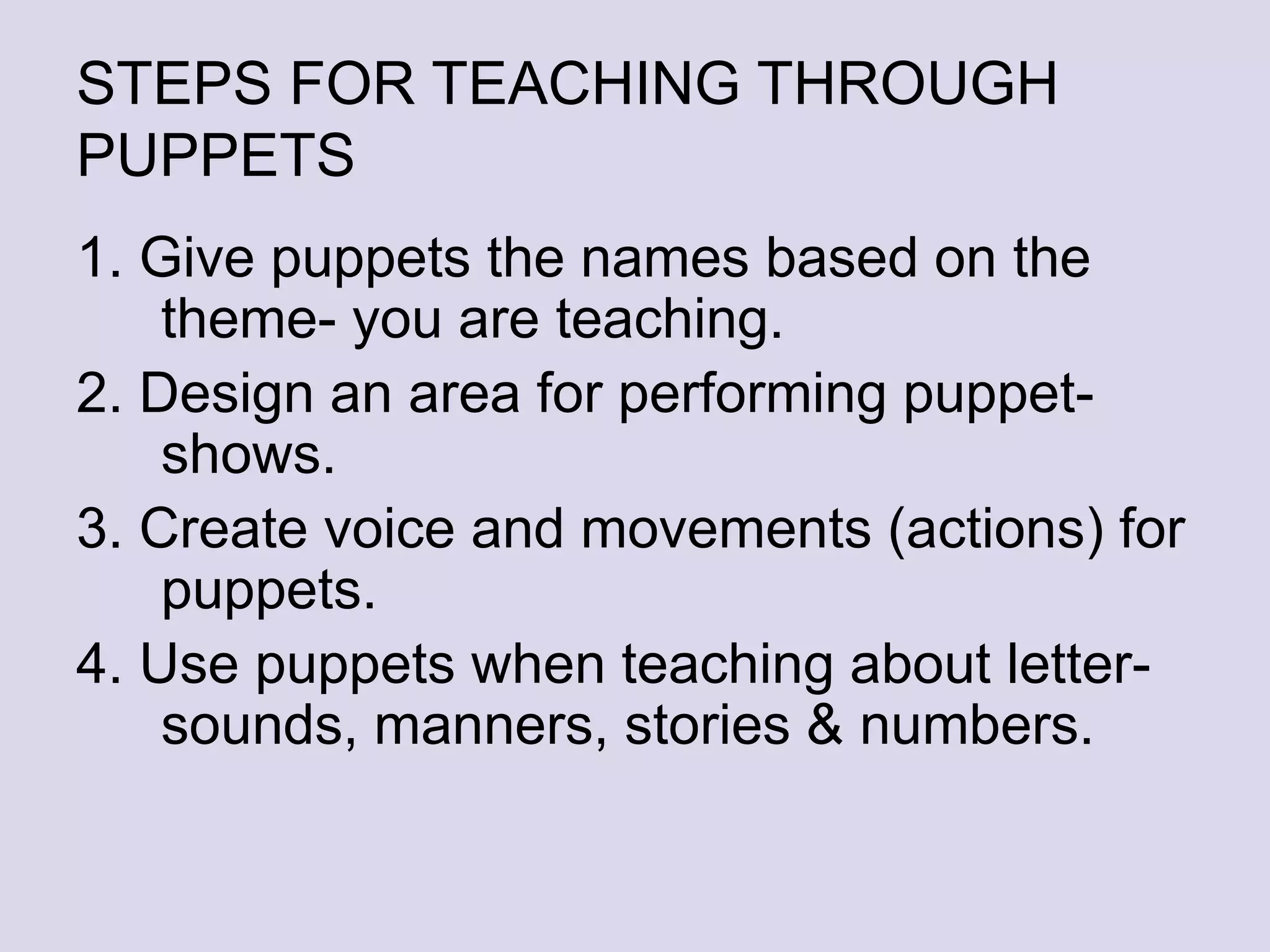 Puppets show | PPT