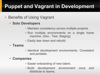 Puppet and Vagrant in development | PPT