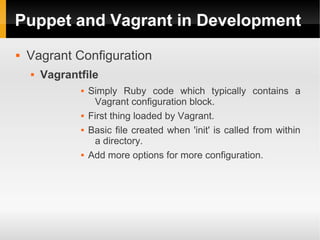 Puppet and Vagrant in development | PPT