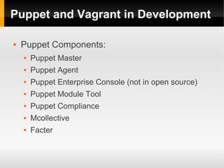 Puppet and Vagrant in development | PPT