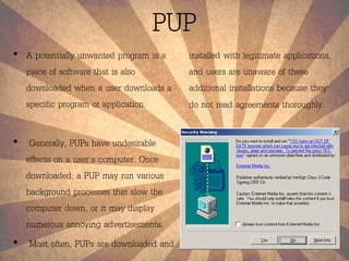 Pup, phishing and identity theft | PPTX