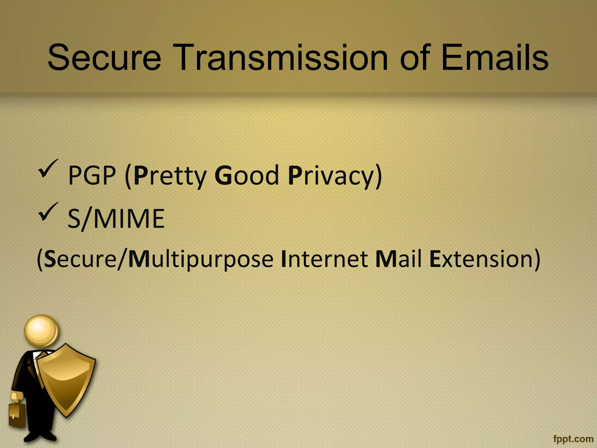 Email Security : PGP & SMIME | PPT
