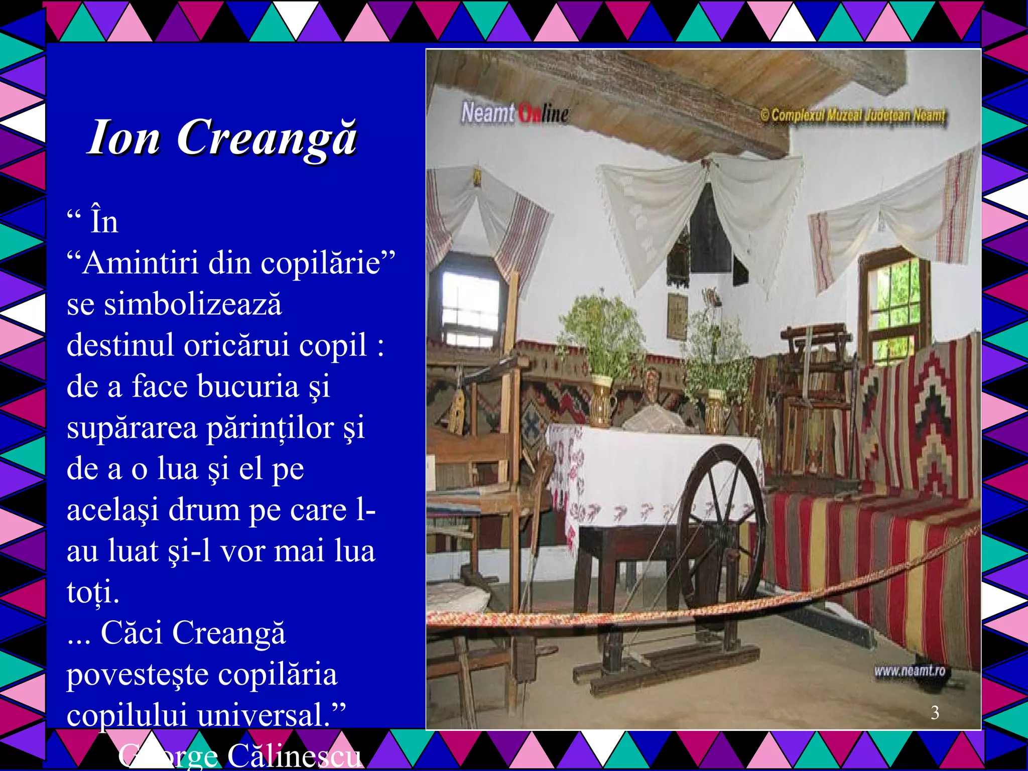 "Amintiri din copilărie", de Ion Creangă | PPT