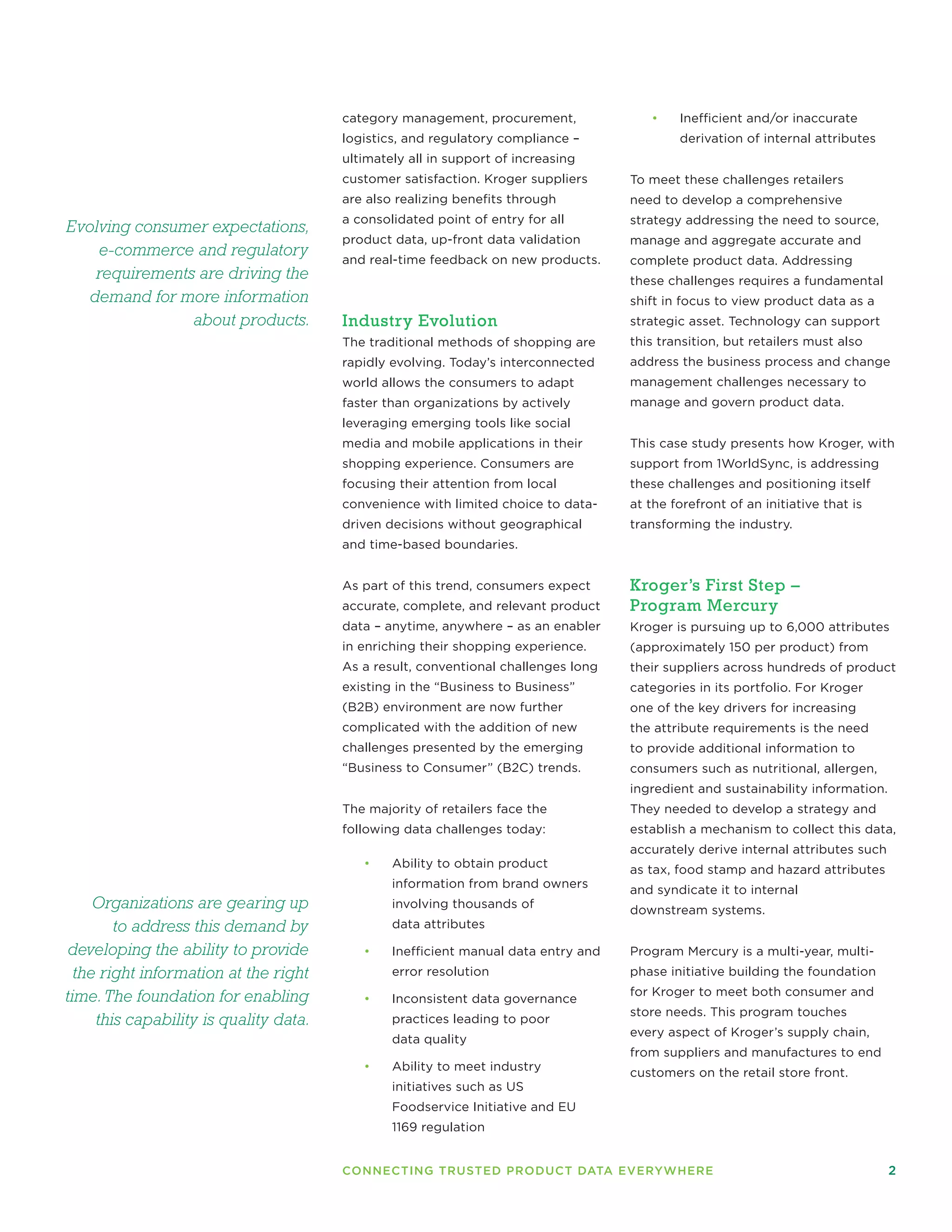 The kroger company transforming the product data management landscape | PDF