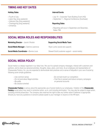 PUR3622 - Cheesecake Factory Social Media Strategy | PDF
