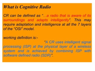 Cognitive Radio | PPT