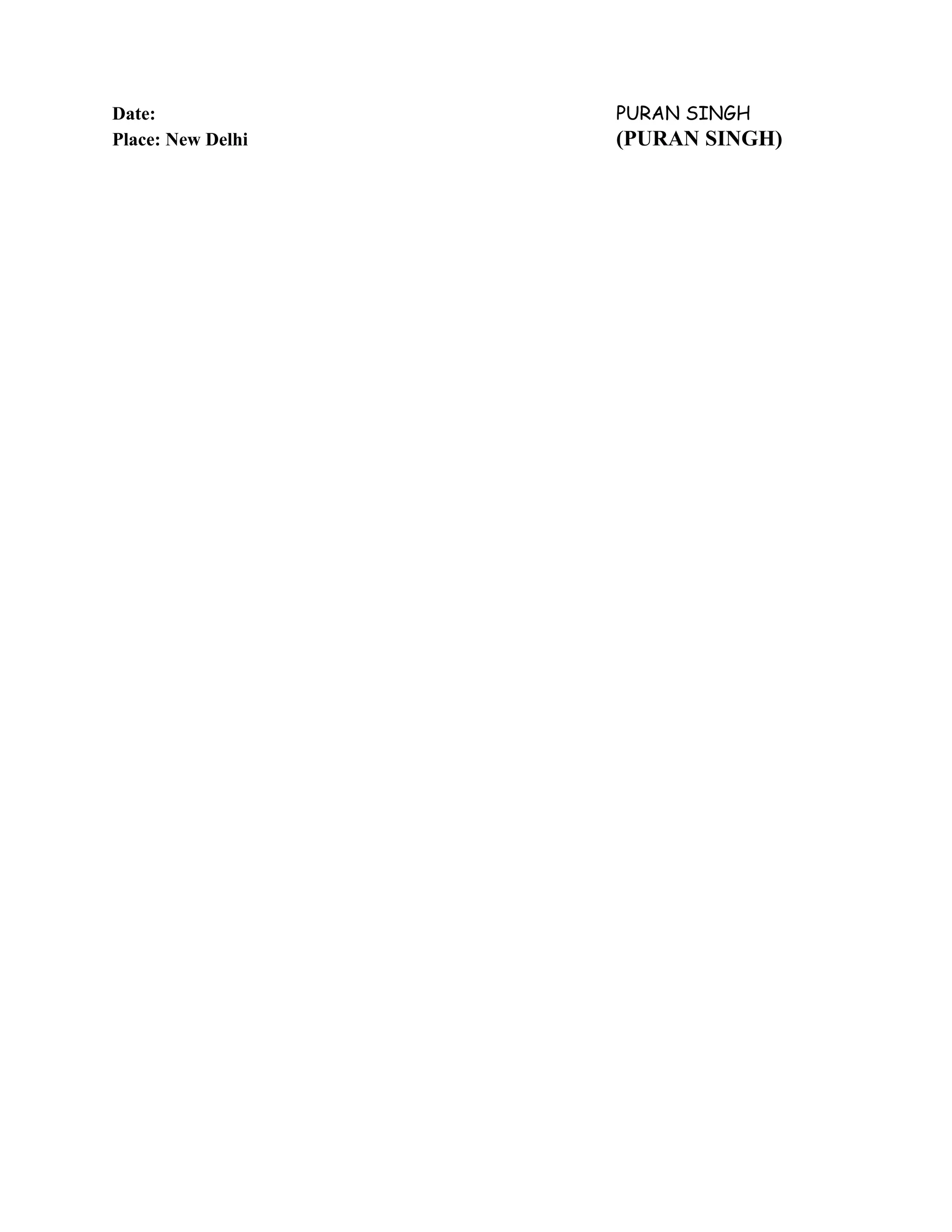 Puran singh resumenew | PDF