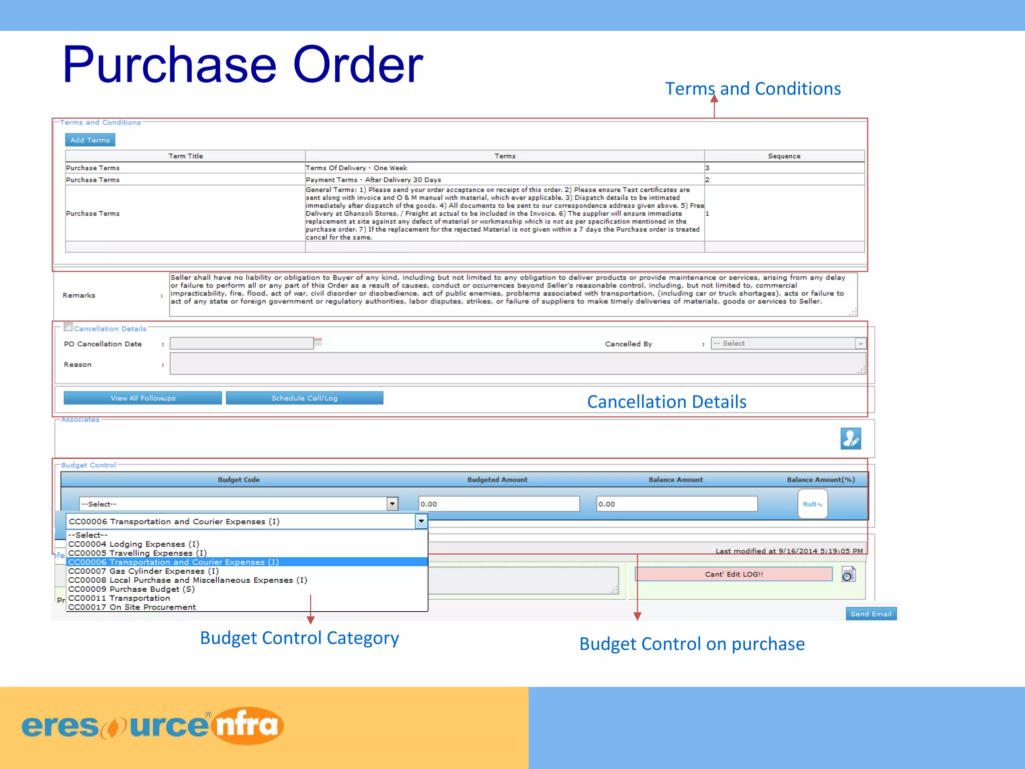 eresource nfra ERP - Purchase module | PPT