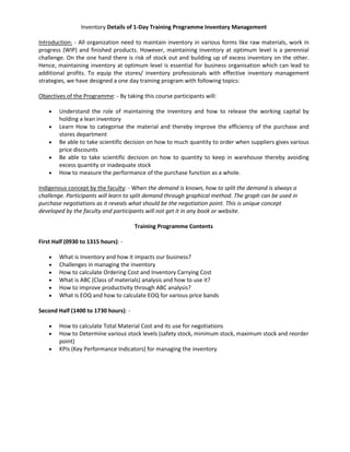 Purchase and inventory management | PDF