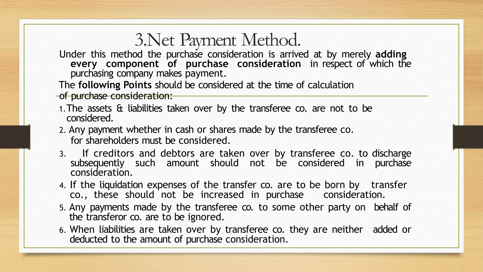 BASICS OF THE PURCHASE CONSIDERATION S.. | PPTX